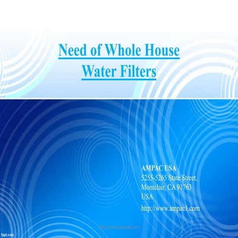 Whole house water filters | PPT