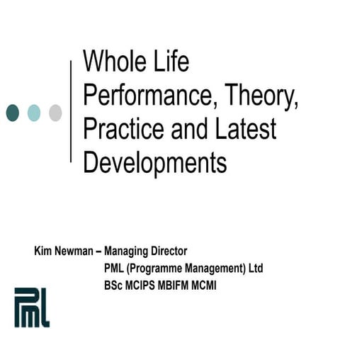 Whole life performance lecture south bank university | PPT