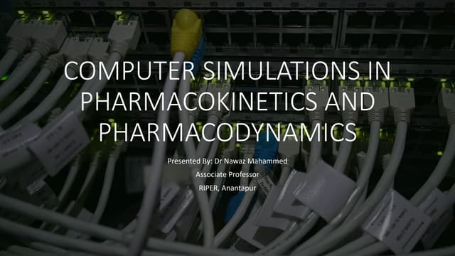Computer simulations in pharmacokinetics and pharmacodynamics | PDF