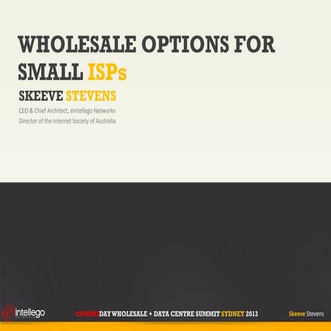 Wholesale Options for Small ISPs | PDF