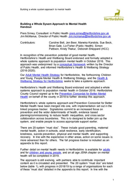 Clare Mahoney - Health, wellbeing and the environment | PPT