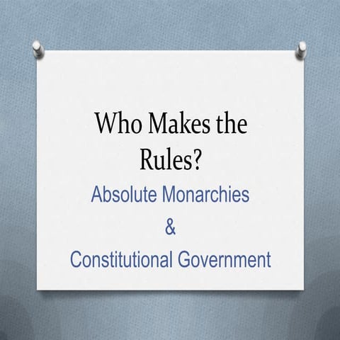 Who makes the rules? | PPTX