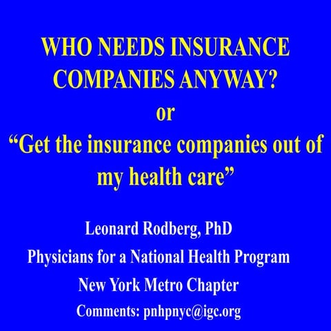 Who needs insurance in Usa health care a | PPT