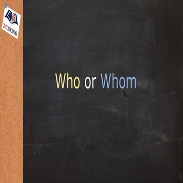 Who or whom | PPTX