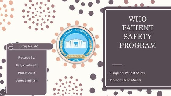 Poster on World Patient Safety Day 2024. | PPT