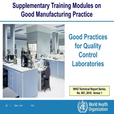 WHO Presentation Good Practices - Training Modules | PDF