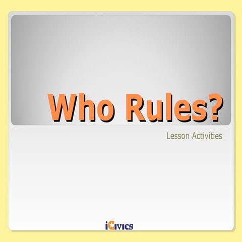 Who rules ppt | PPT