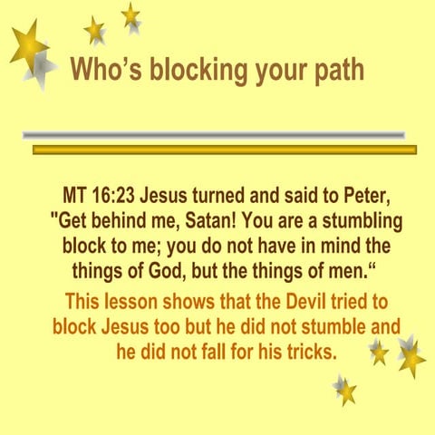 Who’S Blocking Your Path | PPT