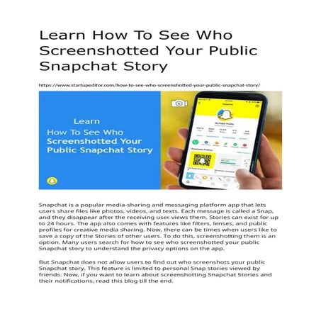 Who Screenshotted Your Public Snapchat Story | DOCX