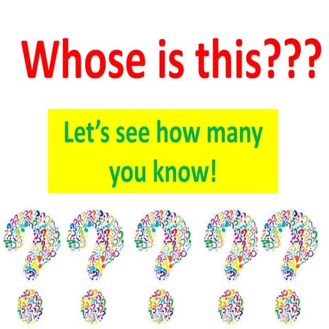 Whose is this? | PPT