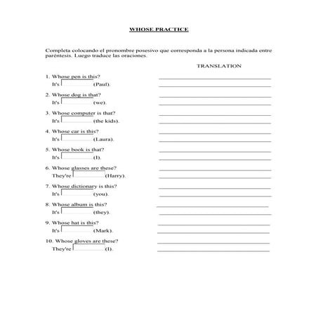 Whose HOMEWORK | DOCX