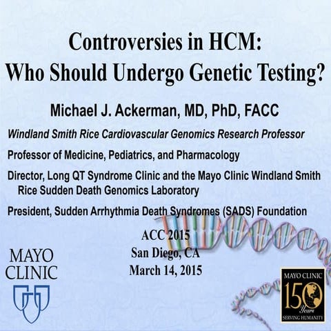 Who should undergo genetic testing | PPT
