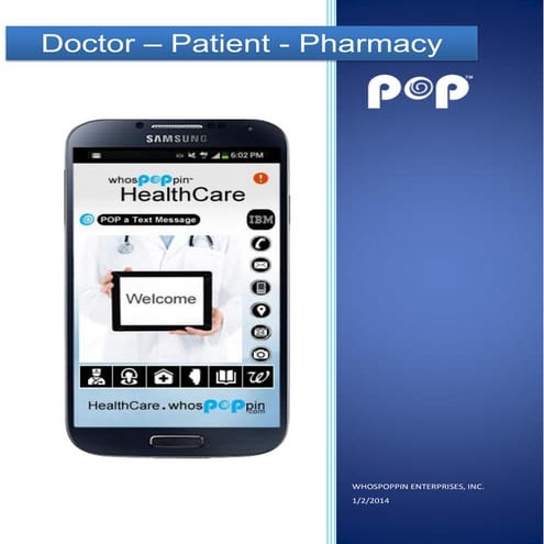Whospoppin Healthcare App Presentation | PDF