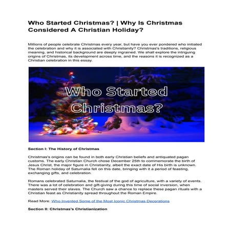 Christmas origin | PDF