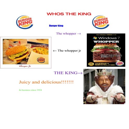 Whos The King Burger King | DOC