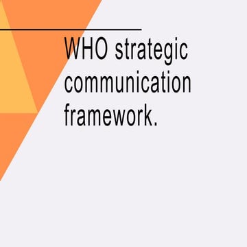 Who strategic communication framework | PPTX