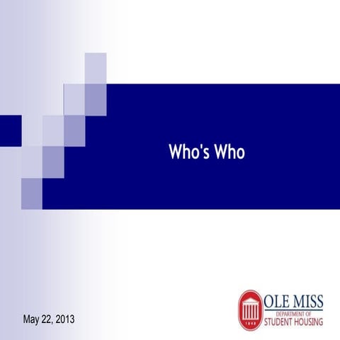 Who's Who | PPT