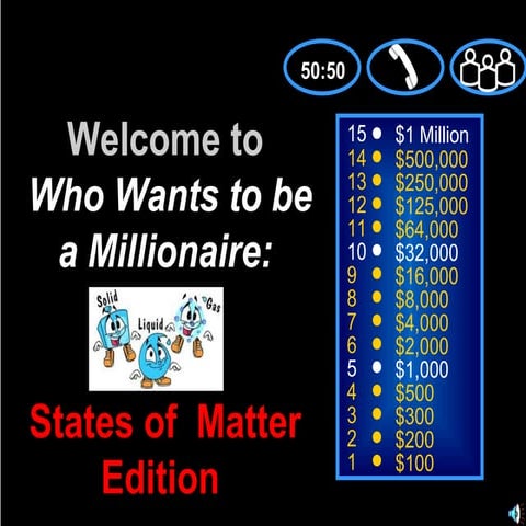 Science Benchmark 1 Millionaire | PPT