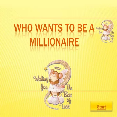 Who wants to be a millionaire game created in powerpoint | PPSX
