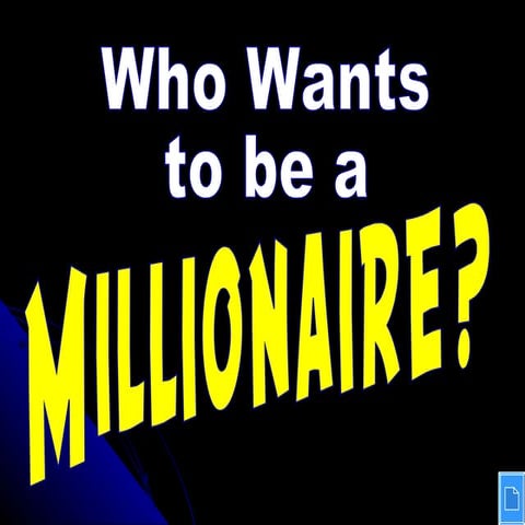 Who wants to be a millionaire prepositions of movement | PPT
