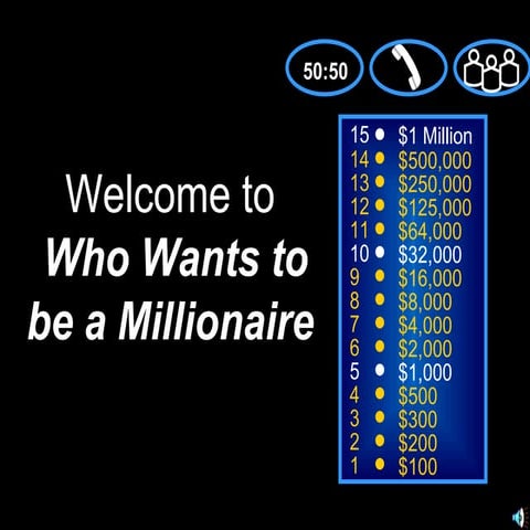 Who Wants To Be A Millionare | PPT