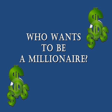 Who wants to be millionaire conjunctions game | PPT