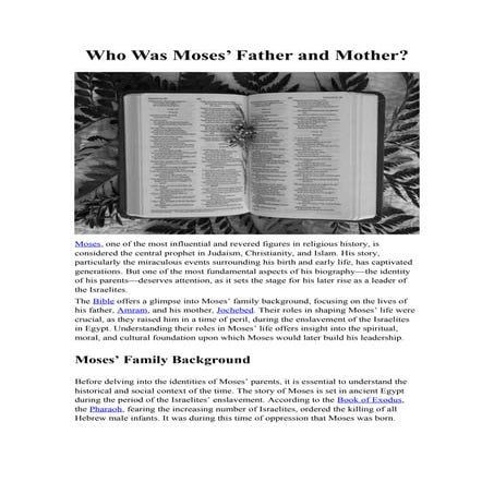 Who Was Moses’ Father and Mother .docx