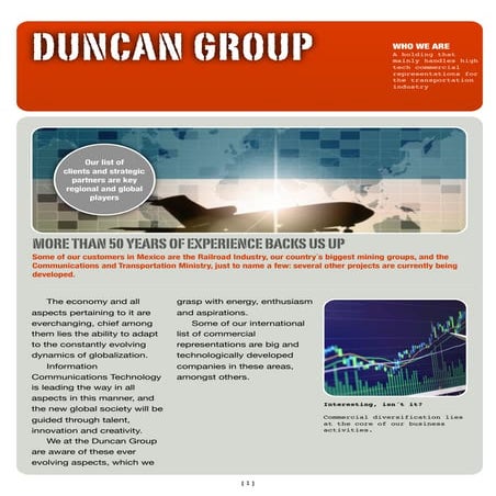 Who we are at the duncan group | PDF | Business | Business and Finance
