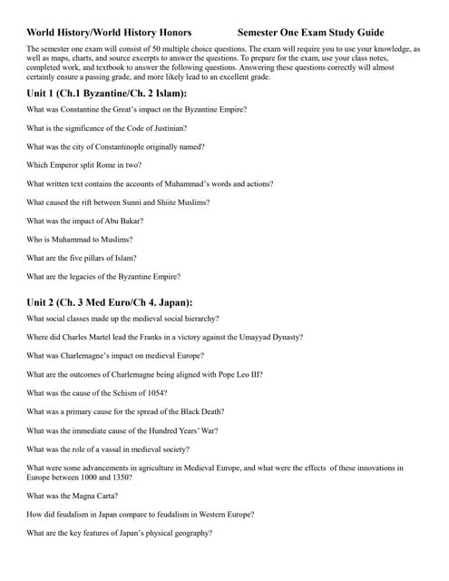 Exam 2 study guide | PDF