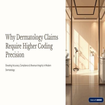Why Dermatology Claims Require Higher Coding Precision | PDF