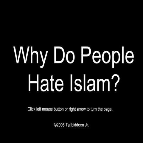 Why Do People Hate Islam? | PPT