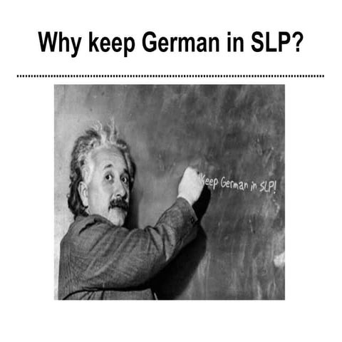 Why German in SLP | PPT
