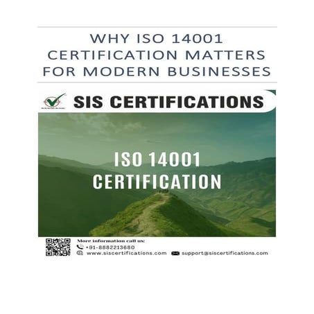 Why ISO 14001 Certification Matters for Modern Businesses | PDF