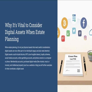 Why It’s Vital to Consider Digital Assets When Estate Planning | PDF
