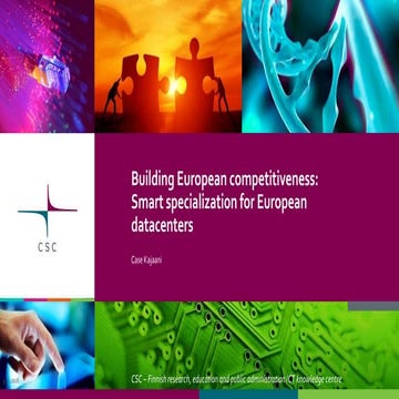 Building European competitiveness: Smart specialization for European ...
