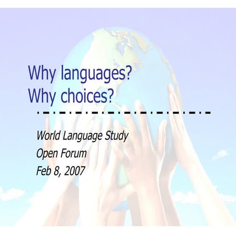 Why learn a foreign language? | PPT