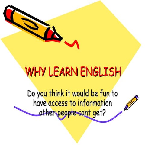 why learn english | PPT