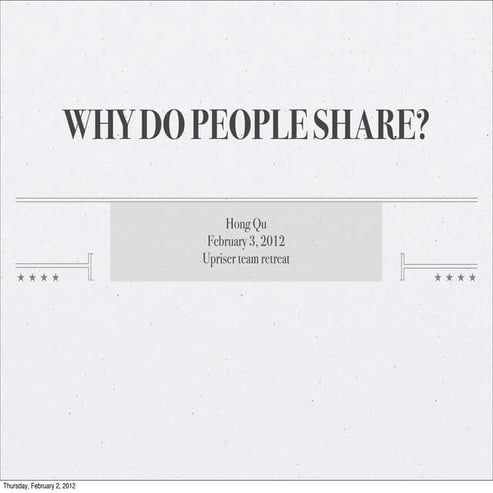 Why People Share | PPT