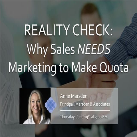 Why Sales NEEDS Marketing to Make Quota | PDF