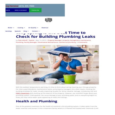 Why spring is the best time to check for building plumbing leaks | PDF