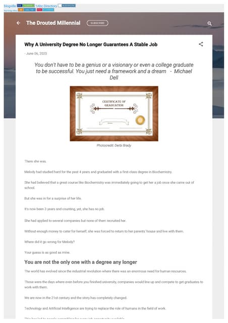 True Importance of a College Degree | PPTX | College Planning | College Education