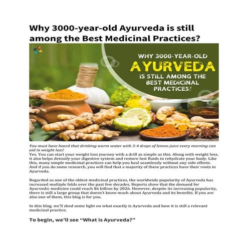 Why 3000-year-old Ayurveda is still among the Best Medicinal Practices ...