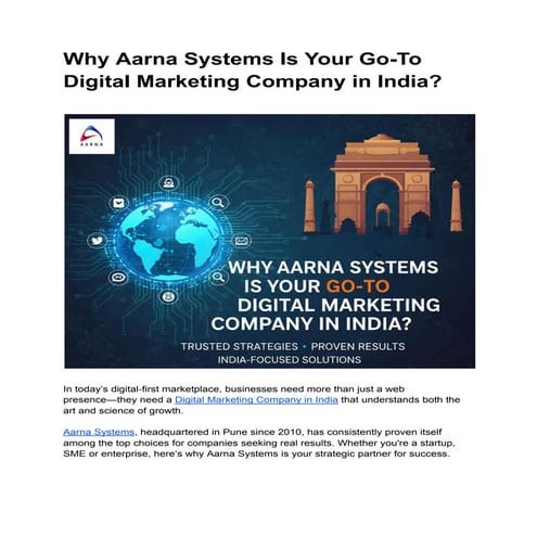 Why Aarna Systems Is Your Go-To Digital Marketing Company in India.pdf