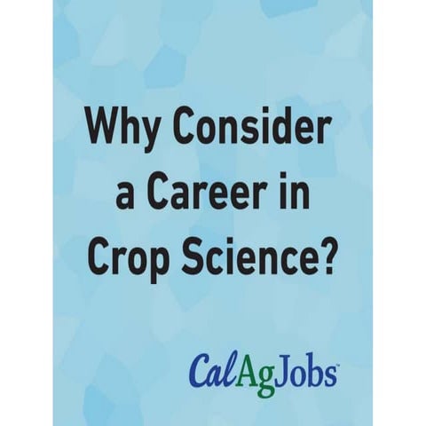 Why a career in crop science? | PPTX