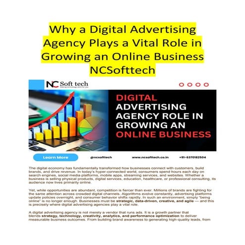 Why a Digital Advertising Agency Plays a Vital Role in Growing an ...