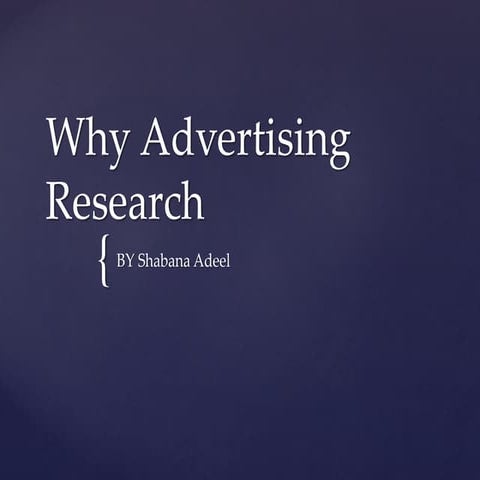 Why ad research | PPT