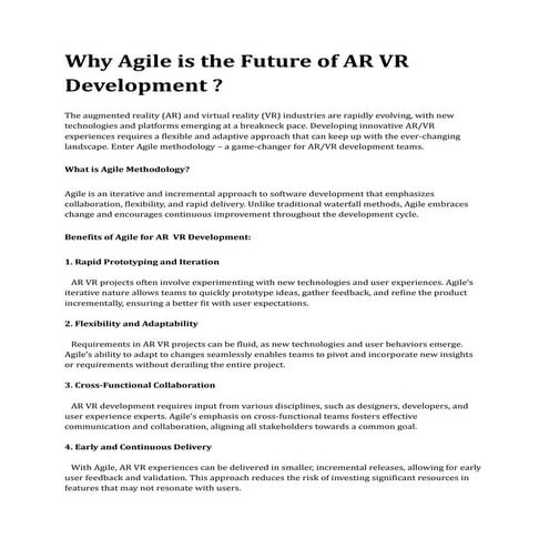 Why Agile is the Future of AR VR Development .pdf