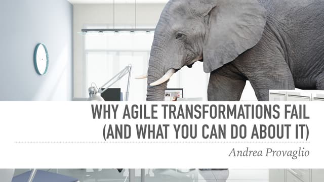Why Agile Transformations Fail And What You Can Do About It Pdf