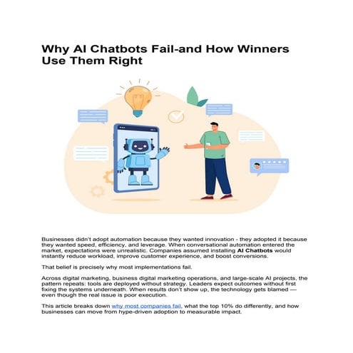 Why AI Chatbots Fail-and How Winners Use Them Right | DOCX