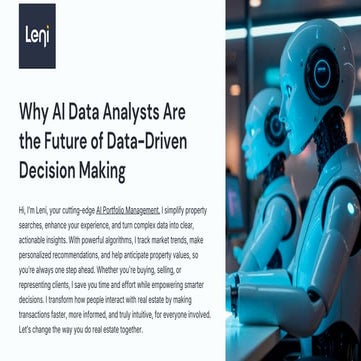 AI Data Analyst: Smarter Insights for Modern Real Estate Decisions | PDF